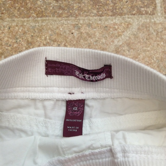 Epic Threads | Bottoms | Epic Threads White Buttoncuff Girls Shorts 6x ...